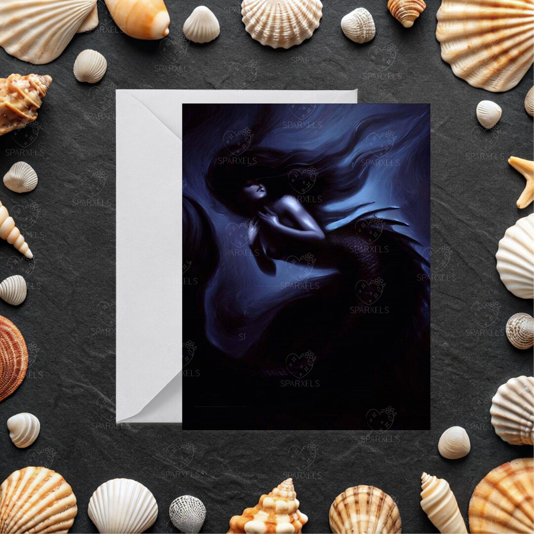 Mockup Photoshop and Canva - Seashell- 5x7 Greeting Card, Smart Object ...