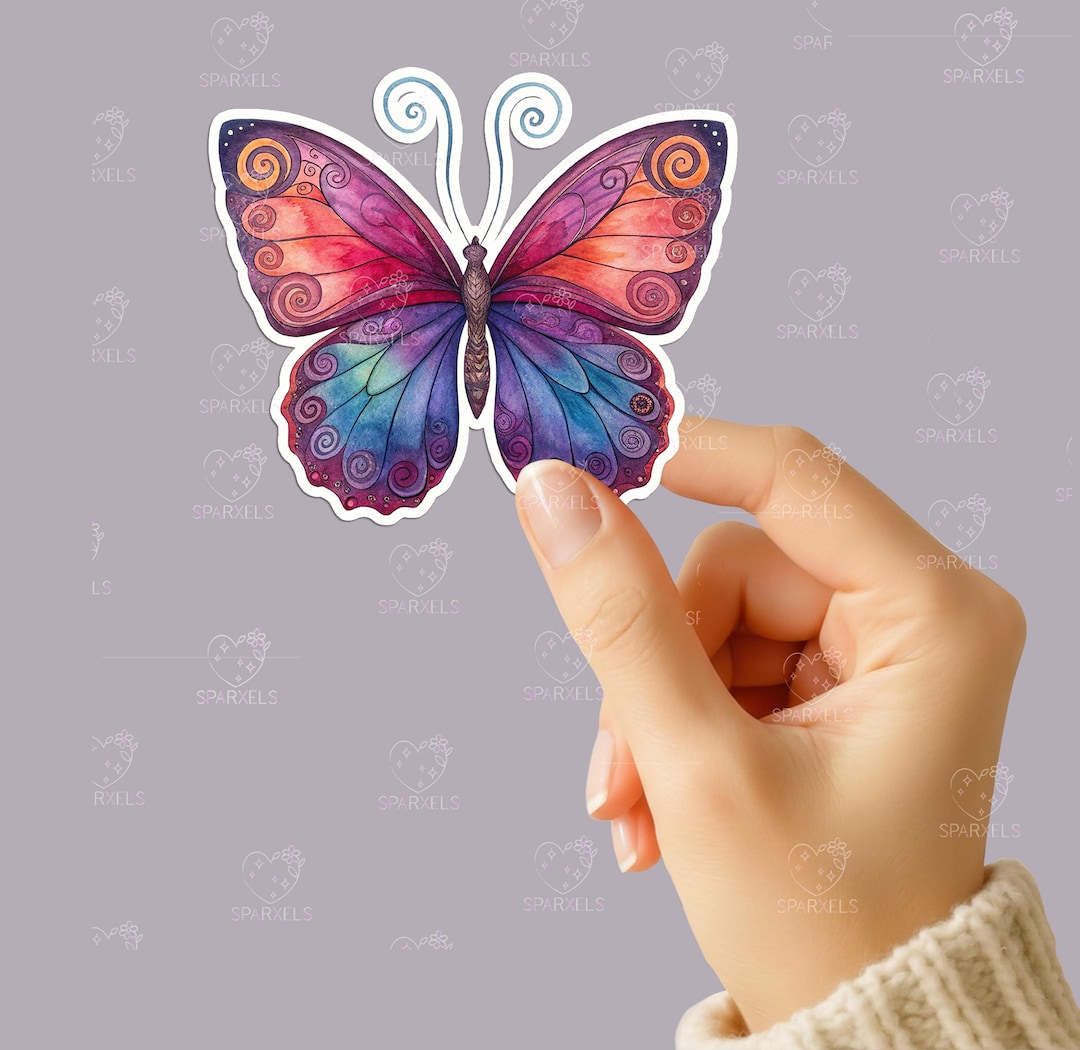 Die-cut Sticker Mockup - Sticker in Hand - Small and Large Stickers ...