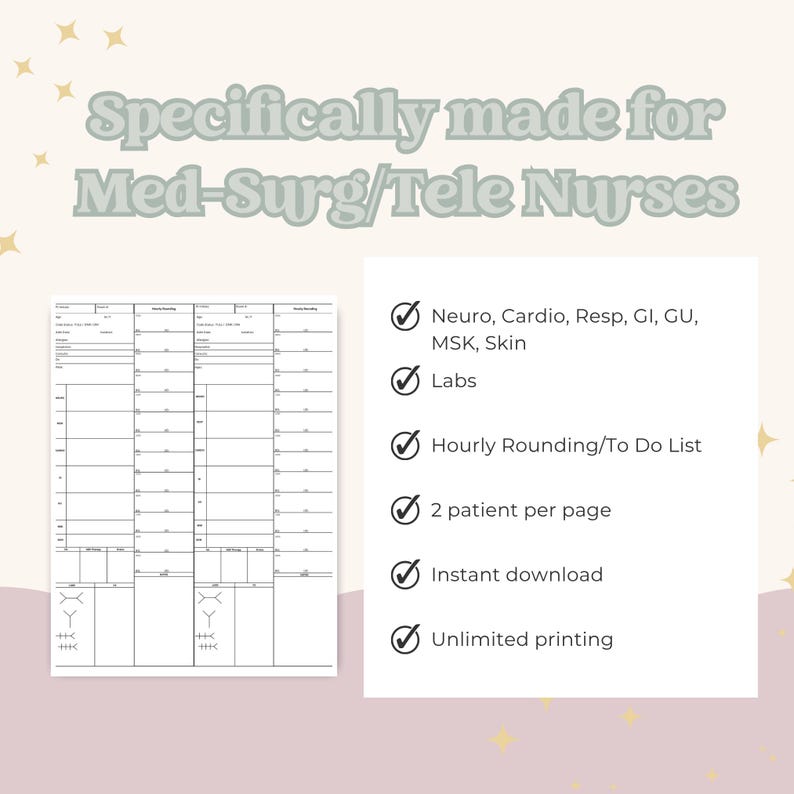 Nurse Brain Sheet, 2 Patient Report Sheet for Rns & Nursing Students ...