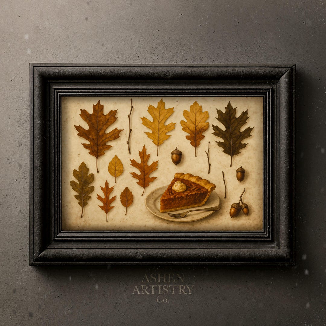 Fall Oak Leaves & Acorns Printable | Whimsical Autumn Wall Art With ...