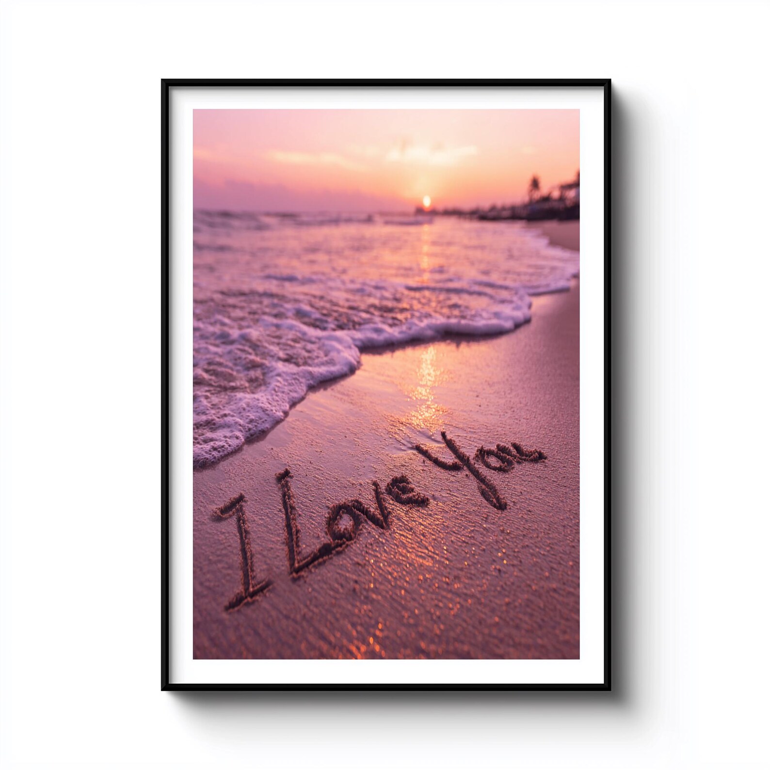 Personalized Beach Sand Art: Romantic I Love You Message in Sand ...