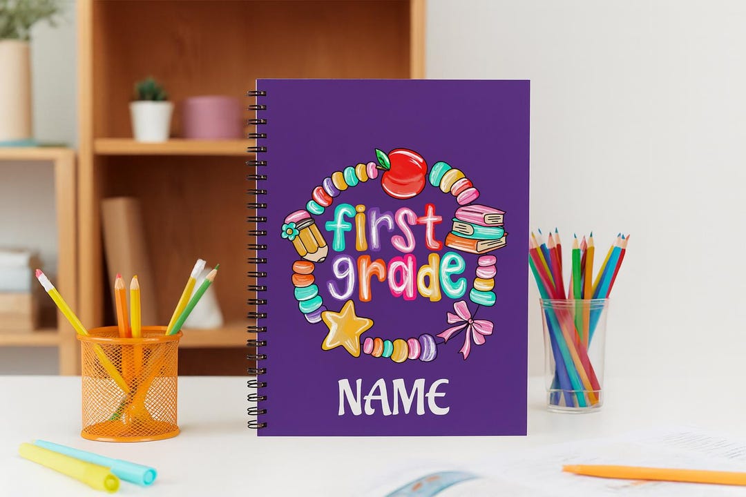 Personalized First Grade Notebook - Custom Name Back to School Gift ...