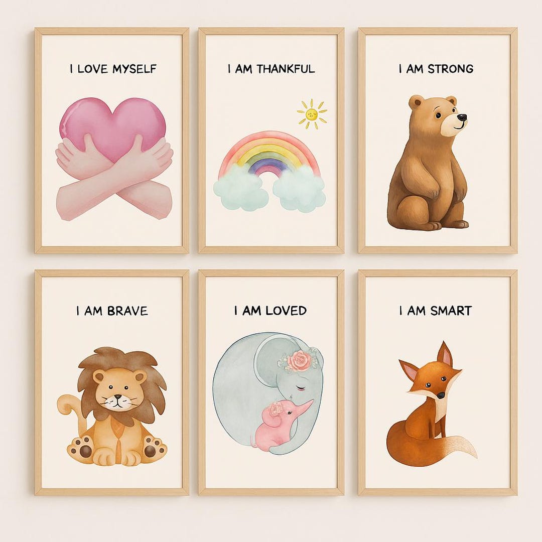 6 Printable Affirmation Posters for Kids – A4 PDF / Self-love ...