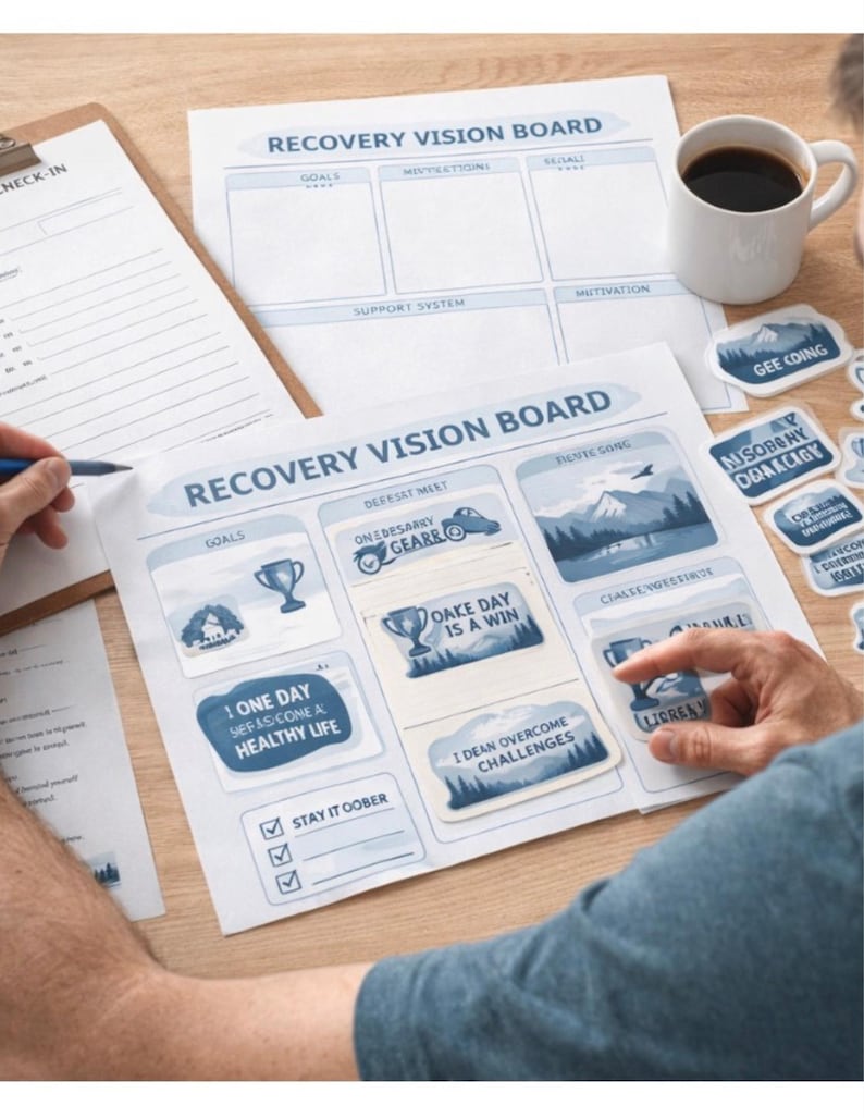 Men’s Vision Board Printable for Personal Growth and Motivation - Etsy