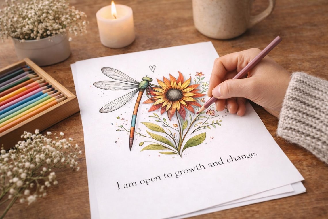 Affirmation Coloring Pages Printable | Anxiety Relief Coloring Book ...