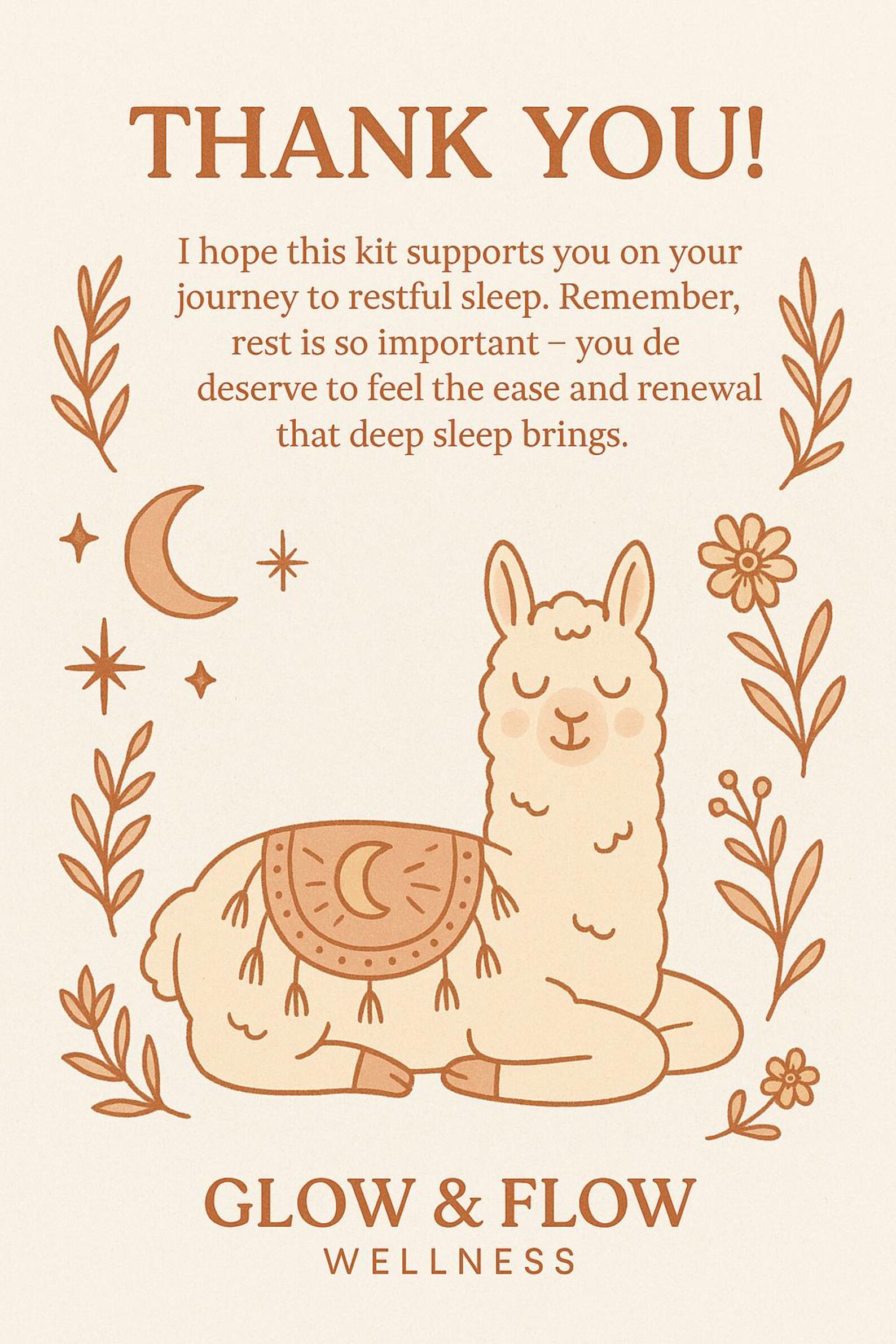 Llama Sleep Flow Kit | Boho Printable Sleep & Nervous System Reset ...