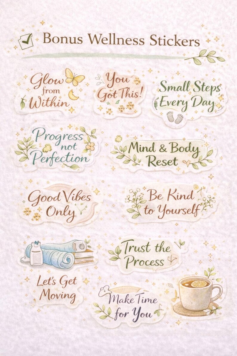 28-day Habit Challenge Printable | Wellness Planner Bundle | 70 ...