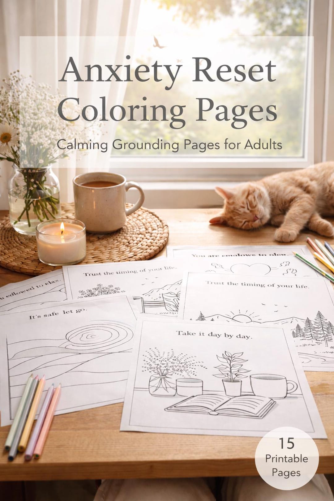 Overstimulated Reset Coloring Pages | Low-overwhelm Burnout Calm ...