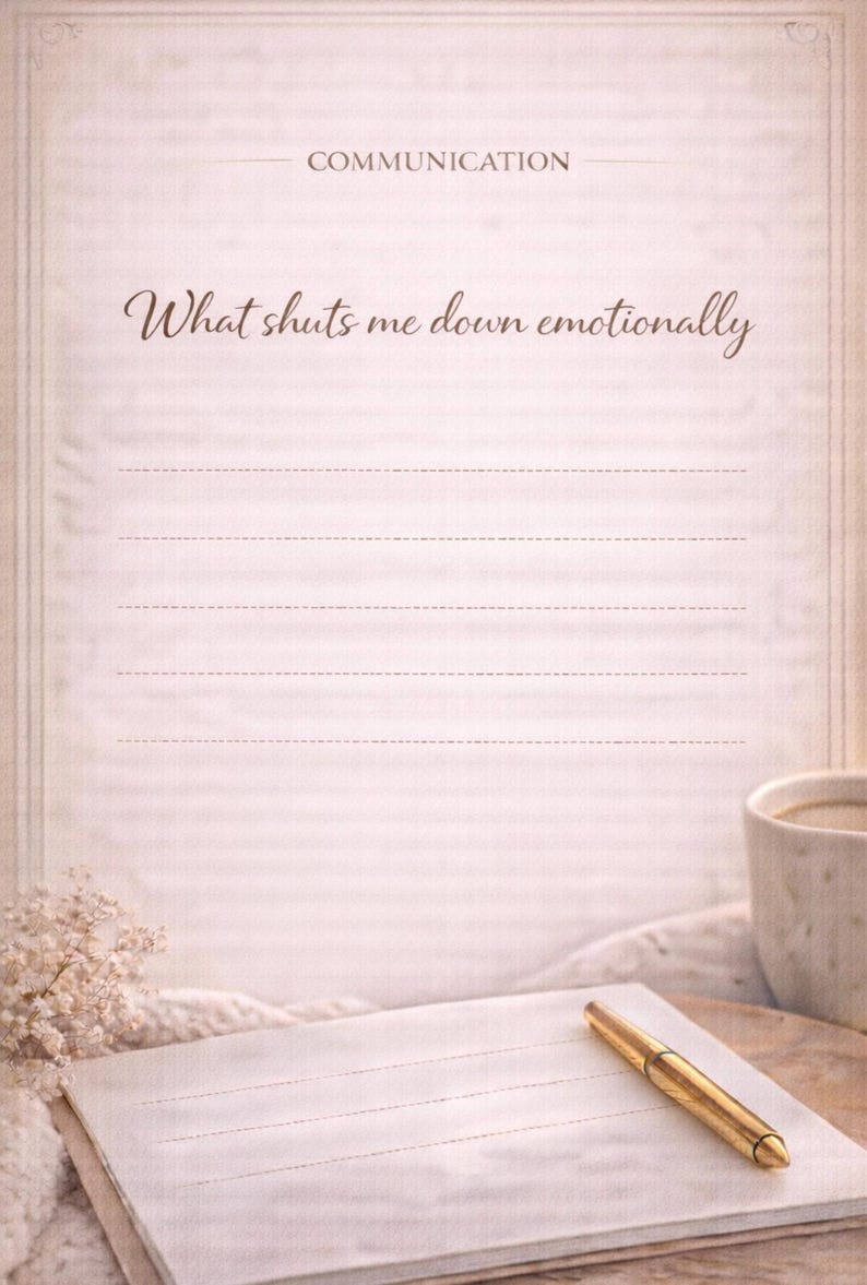 Couples Relationship Journal + Sticker Pack | Printable Love Workbook ...