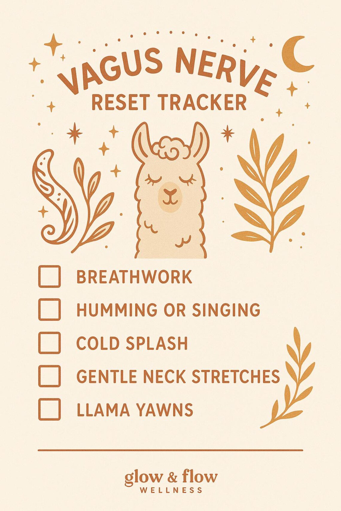 Llama Sleep Flow Kit | Boho Printable Sleep & Nervous System Reset ...