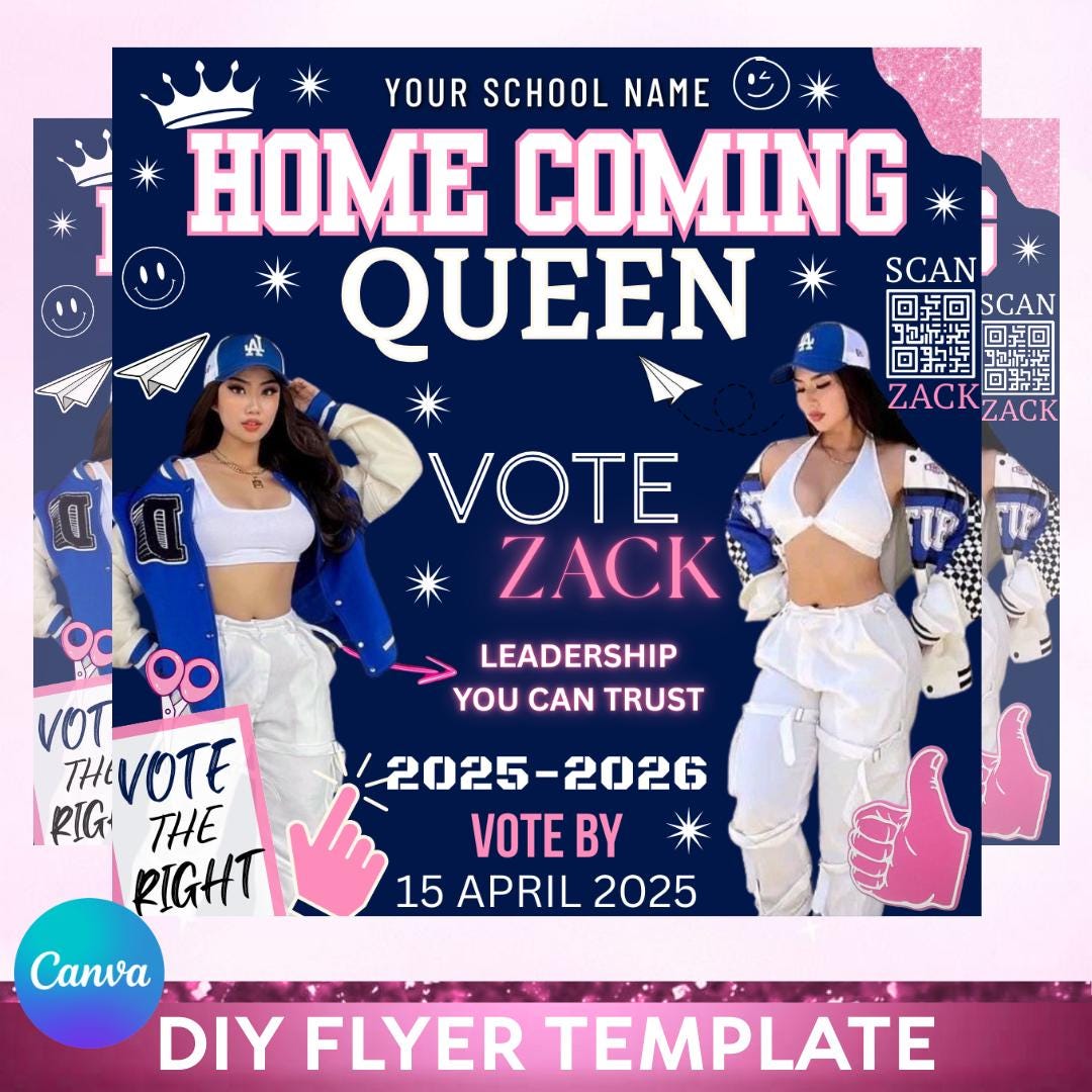 Homecoming Queen Flyer, Homecoming Flyer, Class Flyer, Election Flyer ...