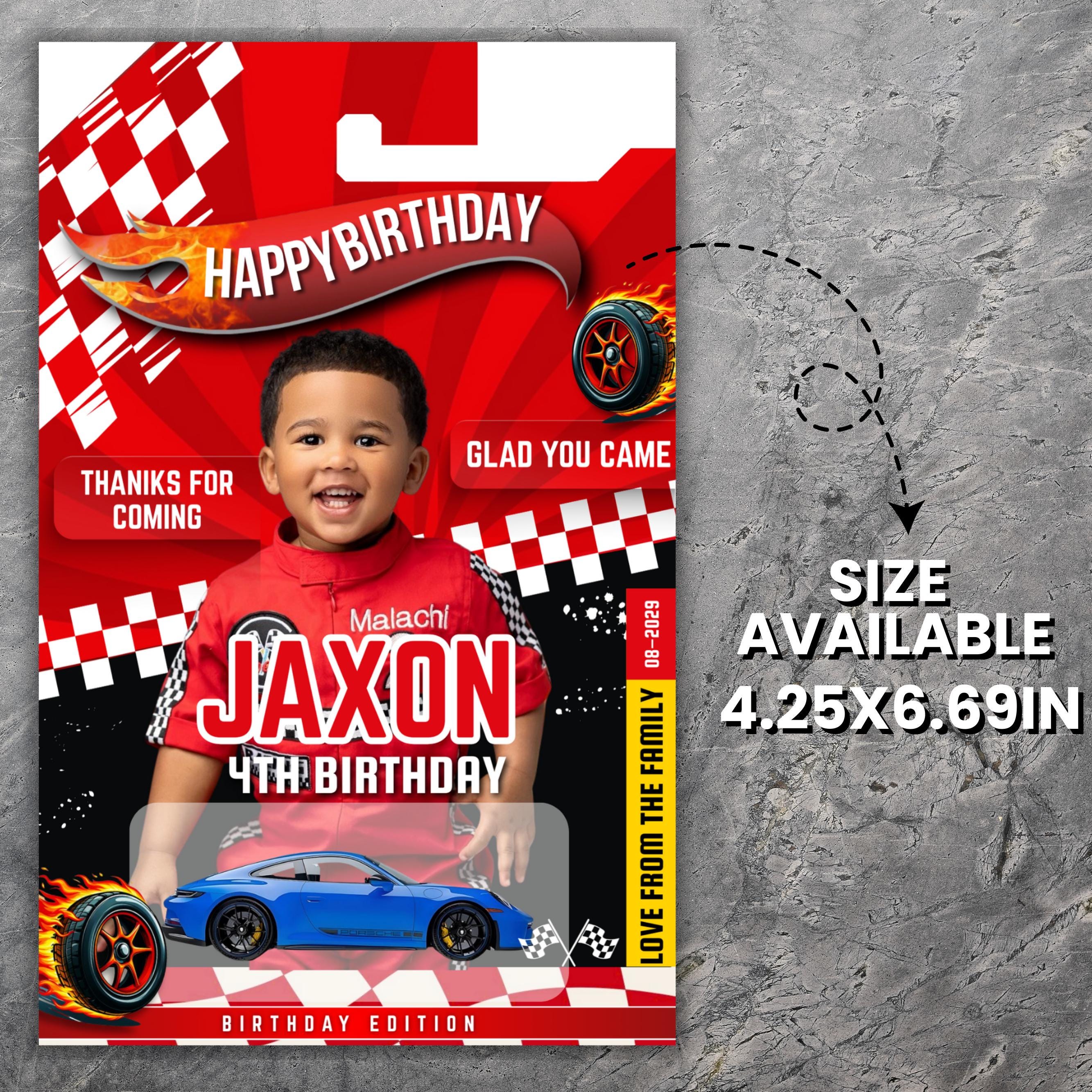 Race Car Birthday Favor Template, Editable Toy Car Packaging, Happy ...