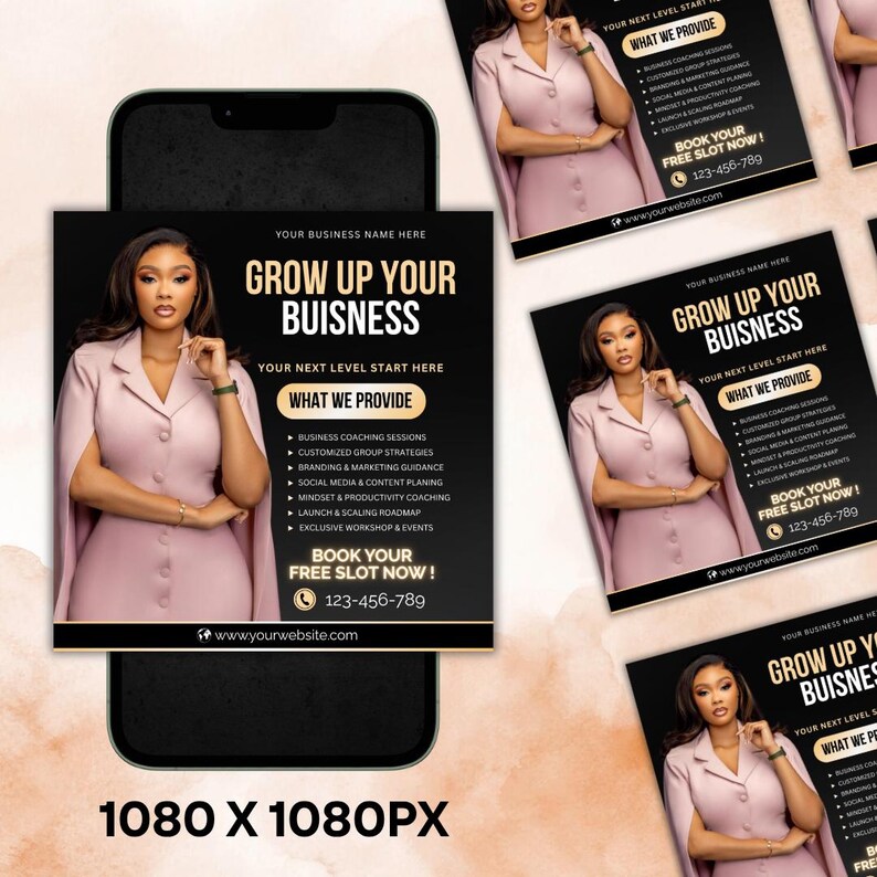 Business Coach Flyer, Consultation Flyer, Entrepreneur Mentor, Workshop, Business Offer, Premade ...