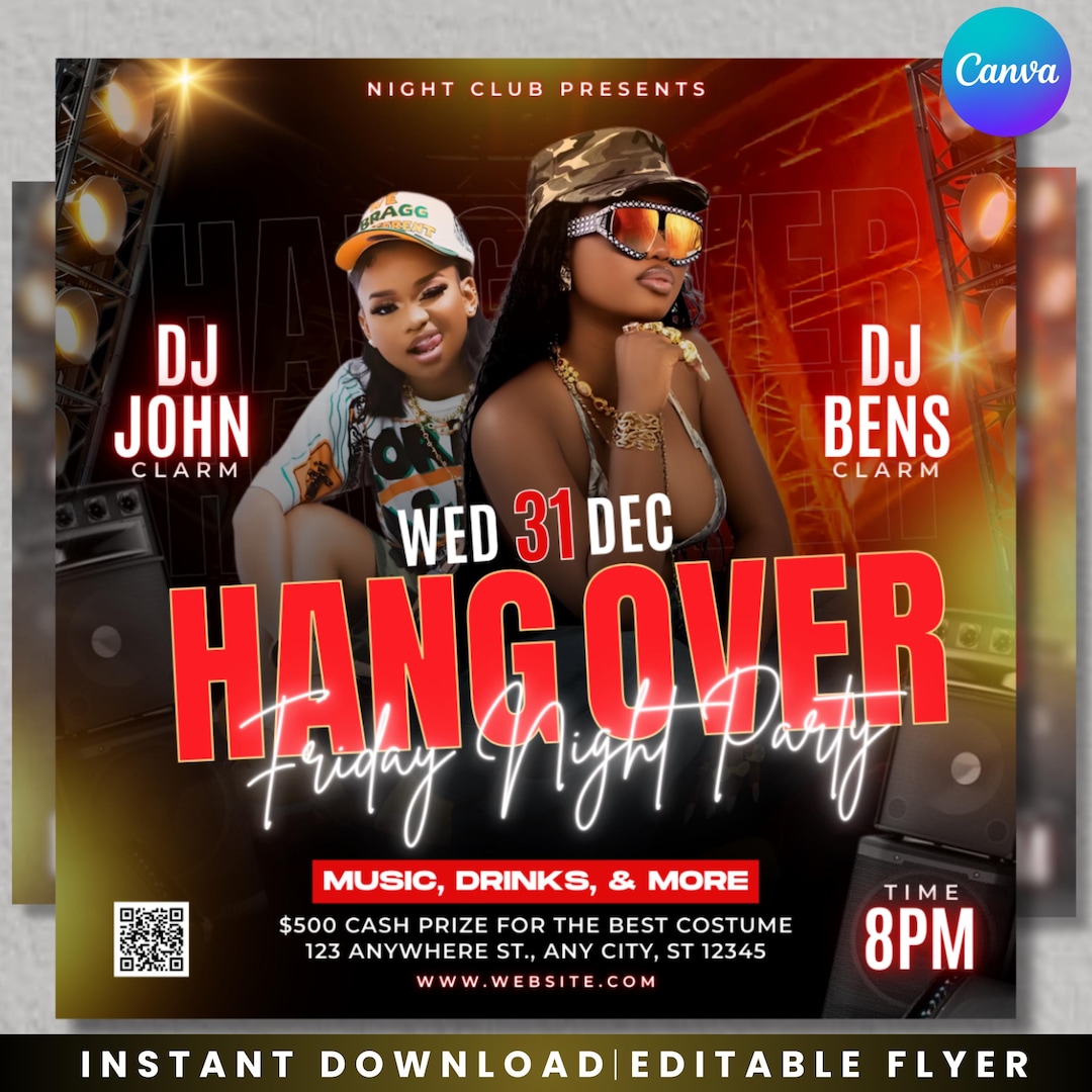 Editable Motion/animated Weekend Night Club Party Flyer, Modern Club ...