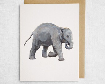 Baby elephant card | Etsy