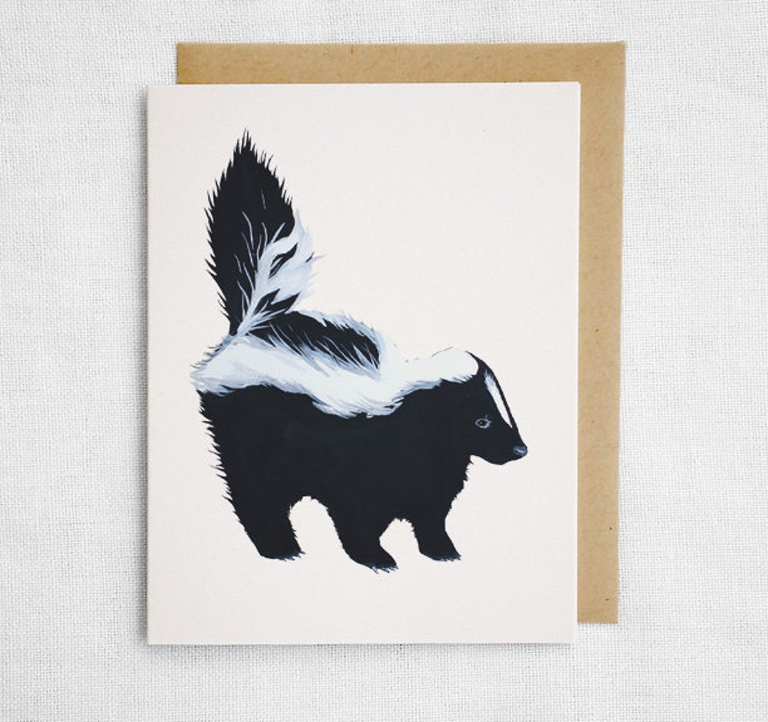 Skunk Card - Etsy