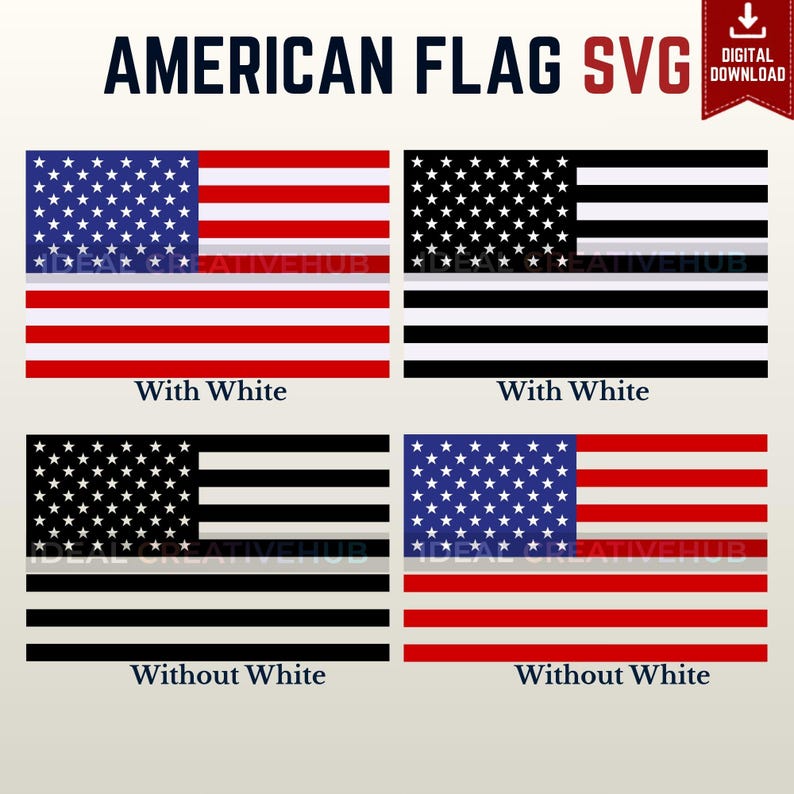 American Flag SVG, USA Patriotic Design Bundle (digital Download) - Etsy