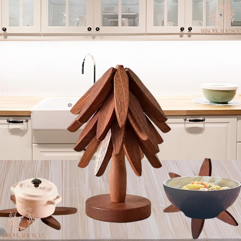 Natural Tree Trivet Set - Etsy