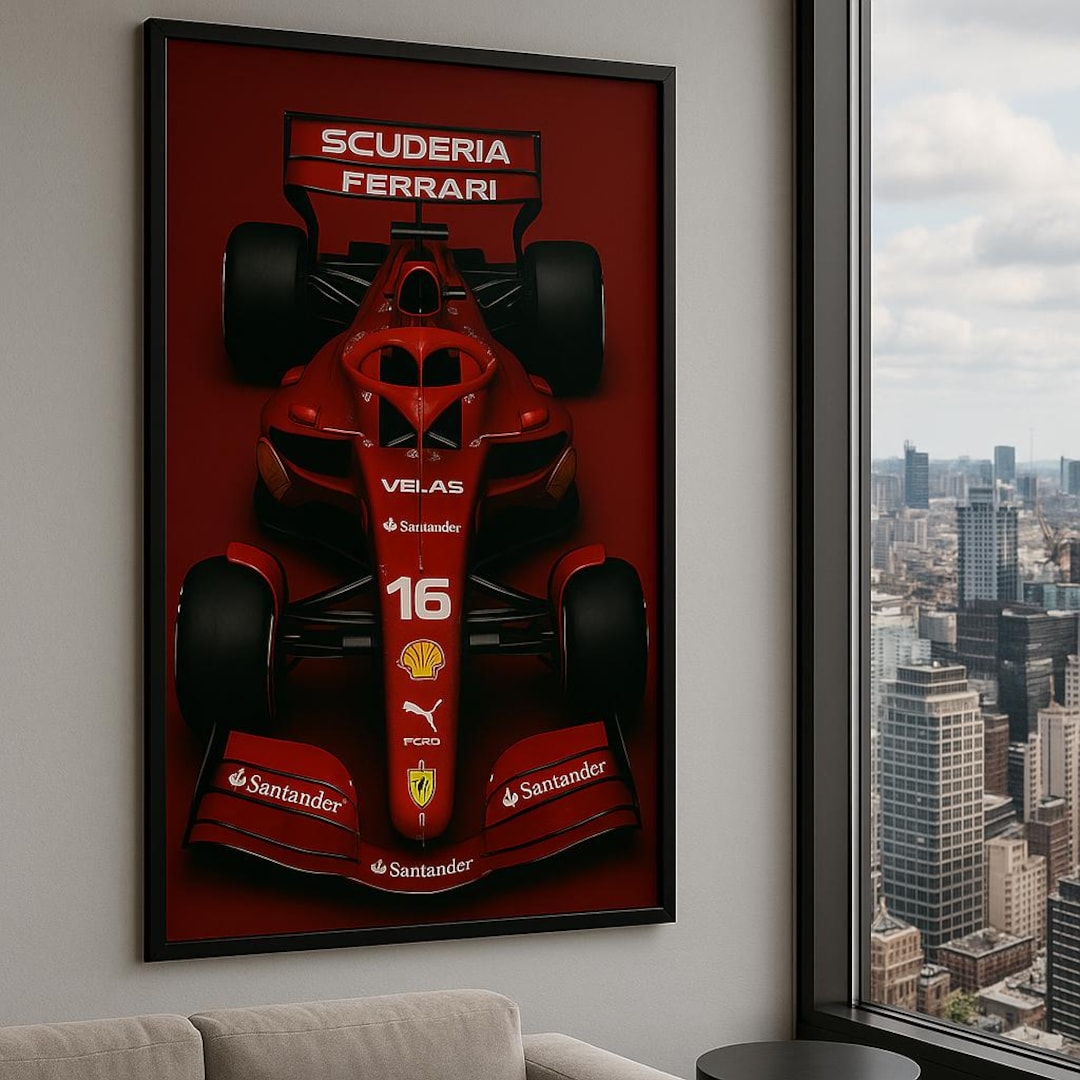 Scuderia Ferrari F1 Poster – Digital Download | Modern Formula 1 Wall ...