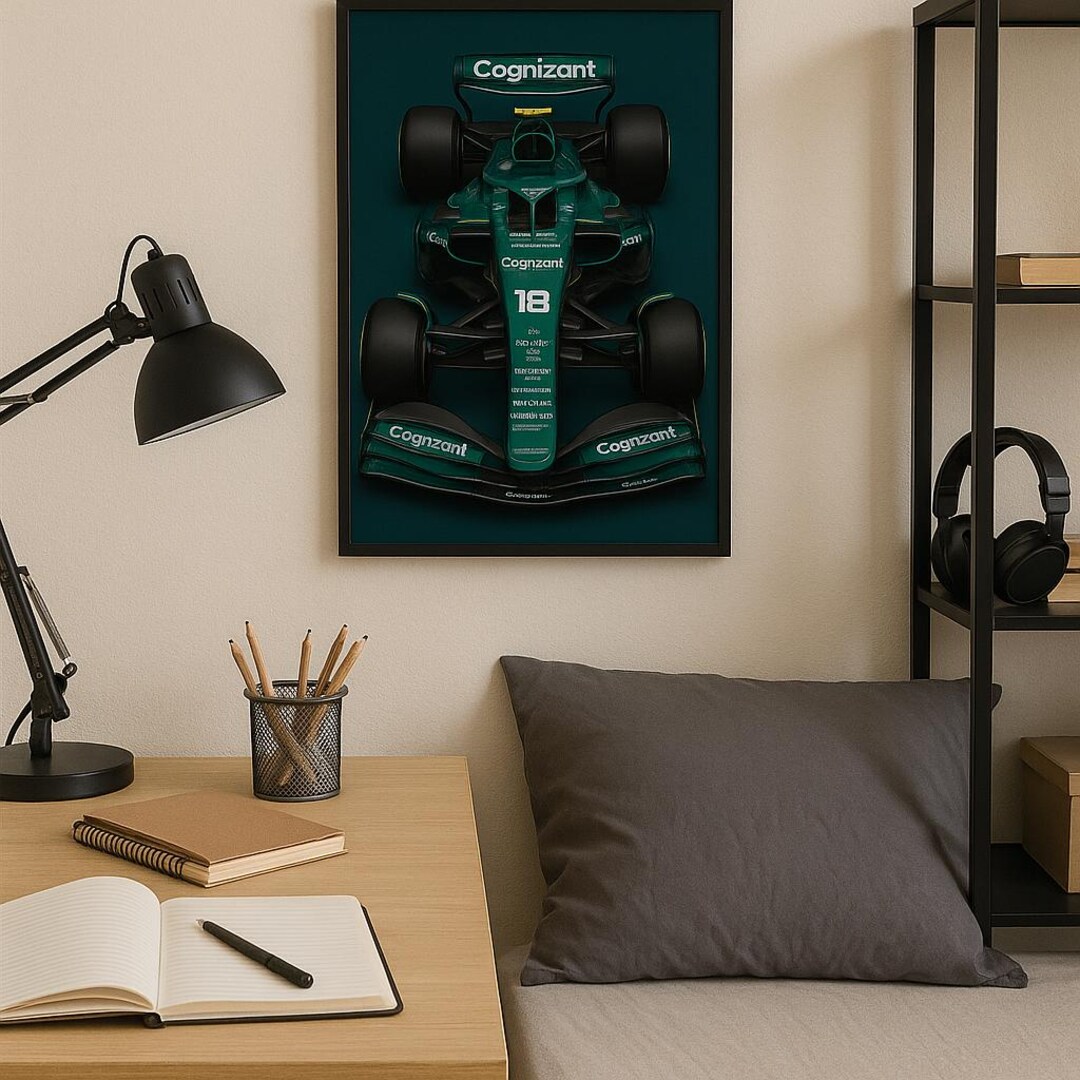 Aston Martin Formula 1 Digital Poster | British Racing Green F1 Car ...