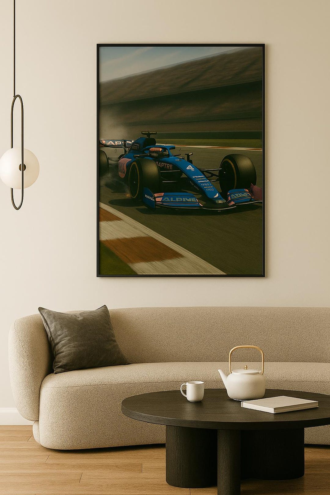 Alpine Formula 1 Digital Poster | High-speed Cornering Action | A2 ...