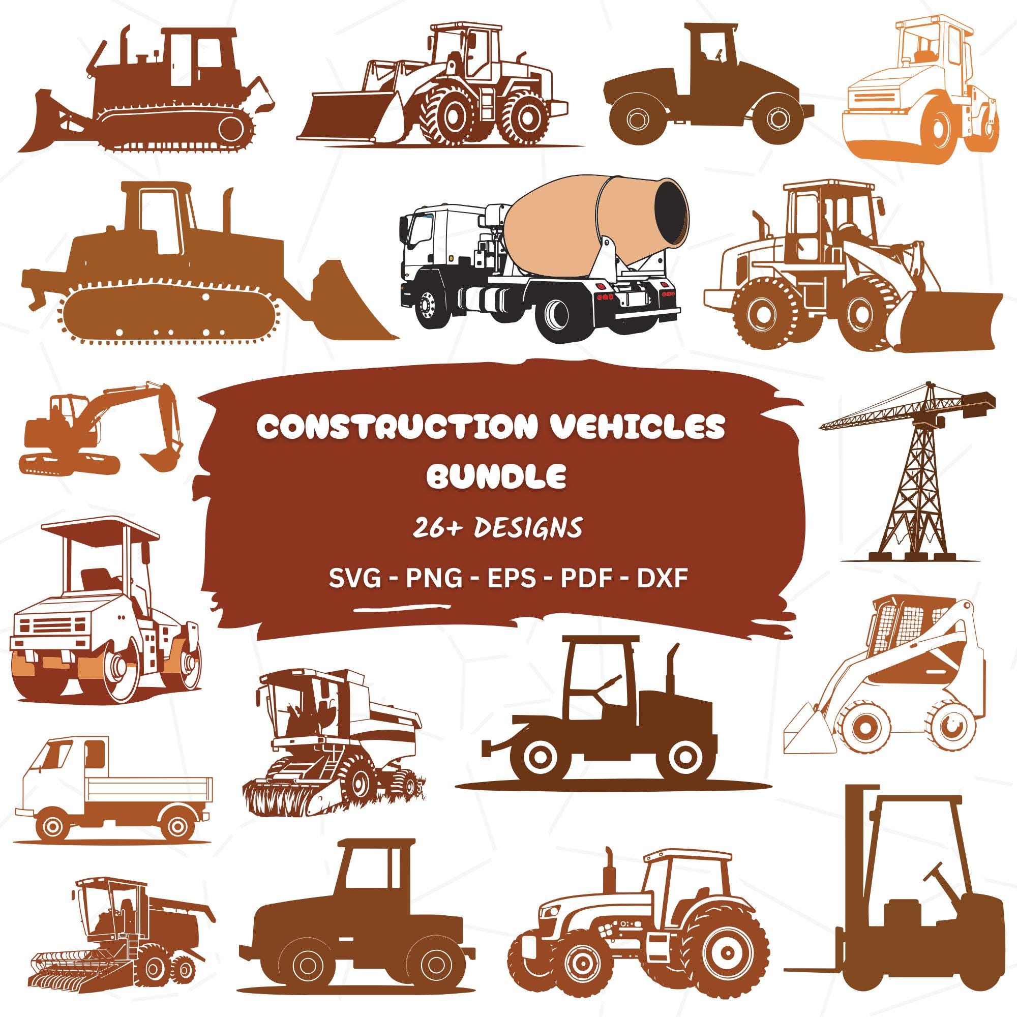Construction Svg Bundle, Construction Trucks Svg Bundle, Layered Cut ...