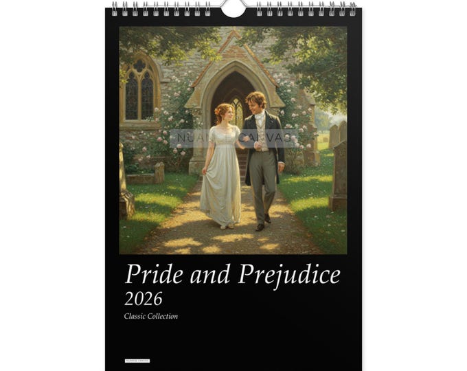Jane Austen Calendar - 2025 Watercolor Sketchbook Desk Calendar -emma ...