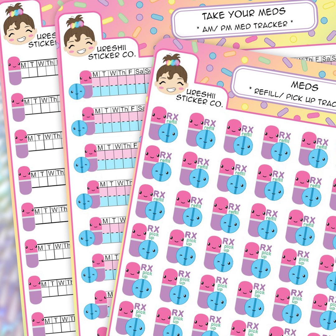 Medication Tracking Stickers for Planners and Journals - Etsy