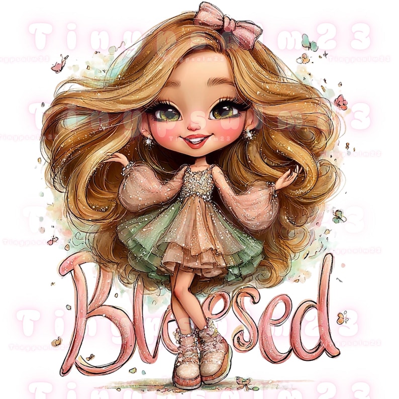 Chibi Faith Barbie Girl Clipart • 23 PNG • Christian Art • Kindness ...