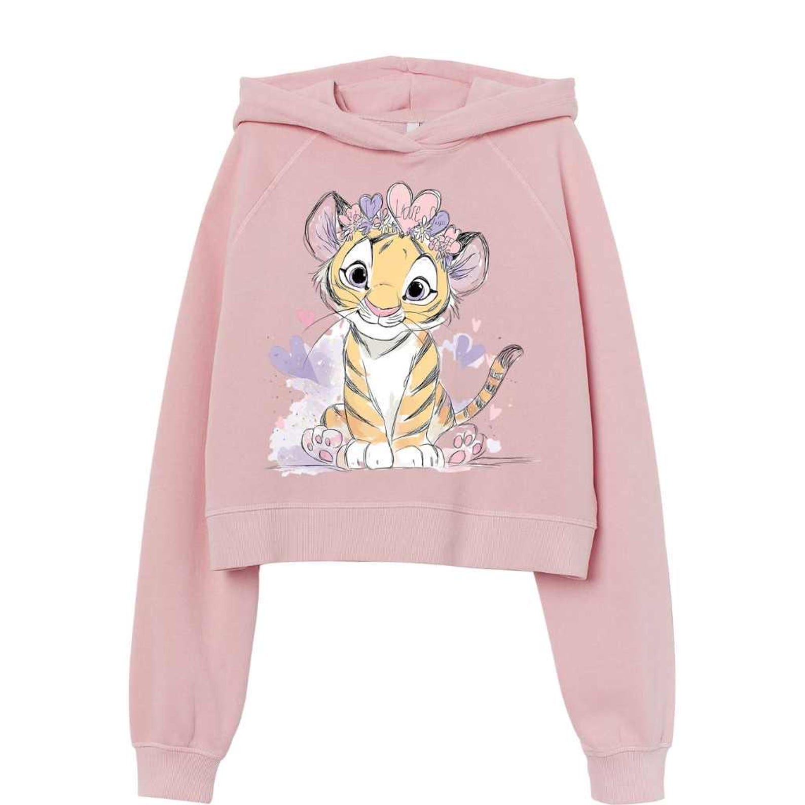 Watercolor Princess Tiger Cub Clipart: Baby Animal PNG Bundle (digital ...