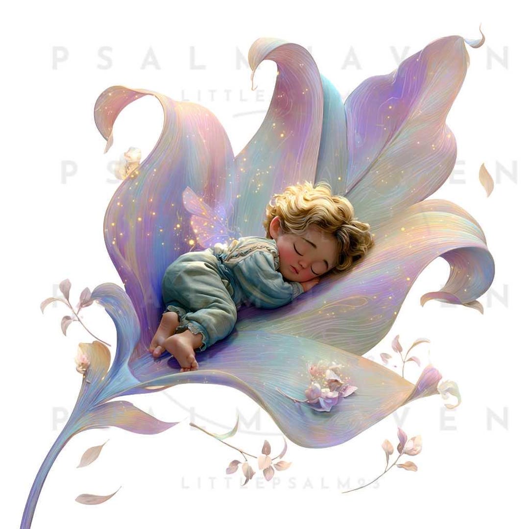 Dreamy Bedtime Floating Toddler Clipart – Bundle of 12 Pngs | Whimsical ...