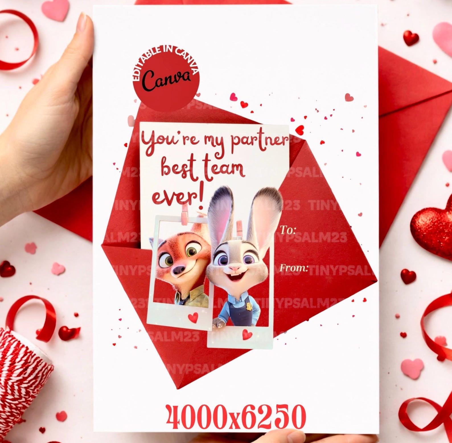 Zootopia-inspired Valentine’s Card Featuring Judy Hopps & Nick Wilde ...