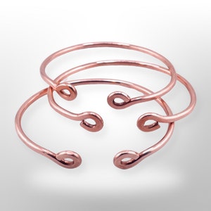 Hammered Copper Bangle Bracelet, Pure Copper Bracelet, Solid Copper Bracelet, Healing Copper ...