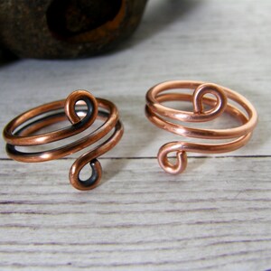 Infinity Wire Ring Copper Wire Wrap Ring Copper Ring Womens - Etsy