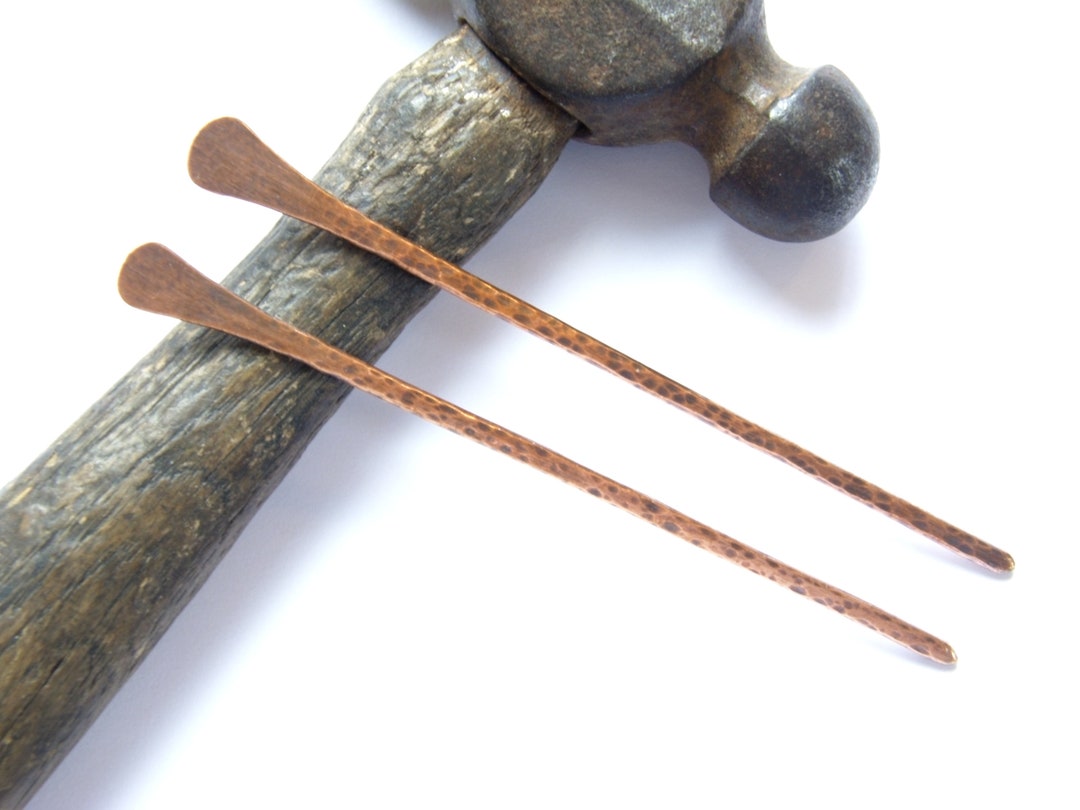 Pair of Handmade Copper Hair Stick Pins a Perfect Gift for Her - Etsy