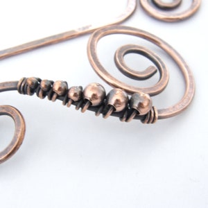 Copper Hair Slide Celtic Hair Pin Wire Wrapped Copper - Etsy