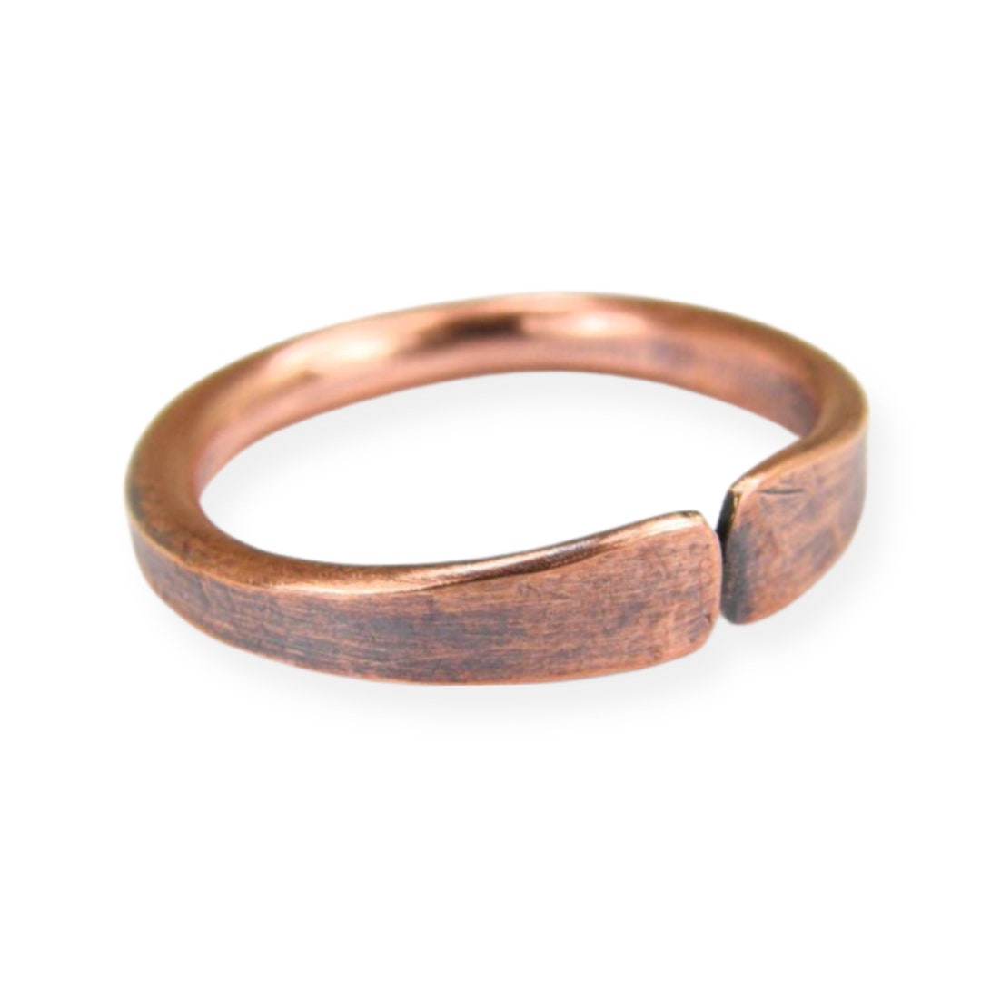 Simple Copper Band Ring Copper Band Wire Ring Rustic - Etsy