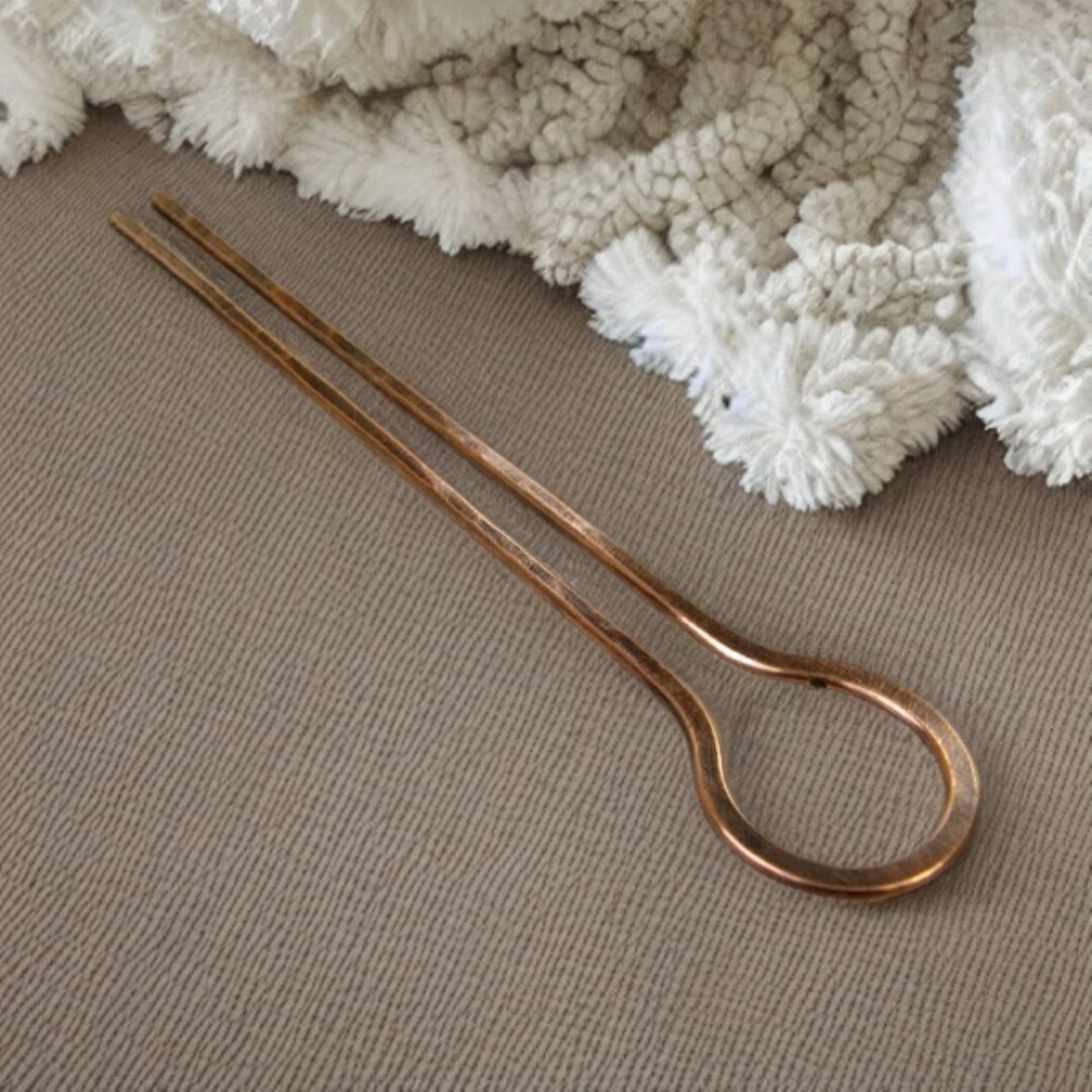 Long Copper Hair Pins for Long Thick Hair - Etsy