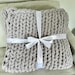 Chunky Hand-knit Blanket - Etsy