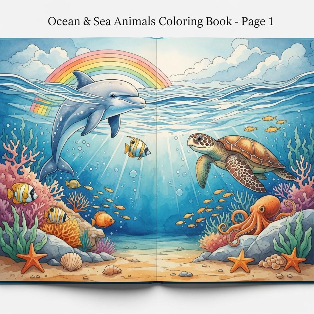 Printable Ocean & Sea Animals Coloring Pages for Kids | Underwater ...