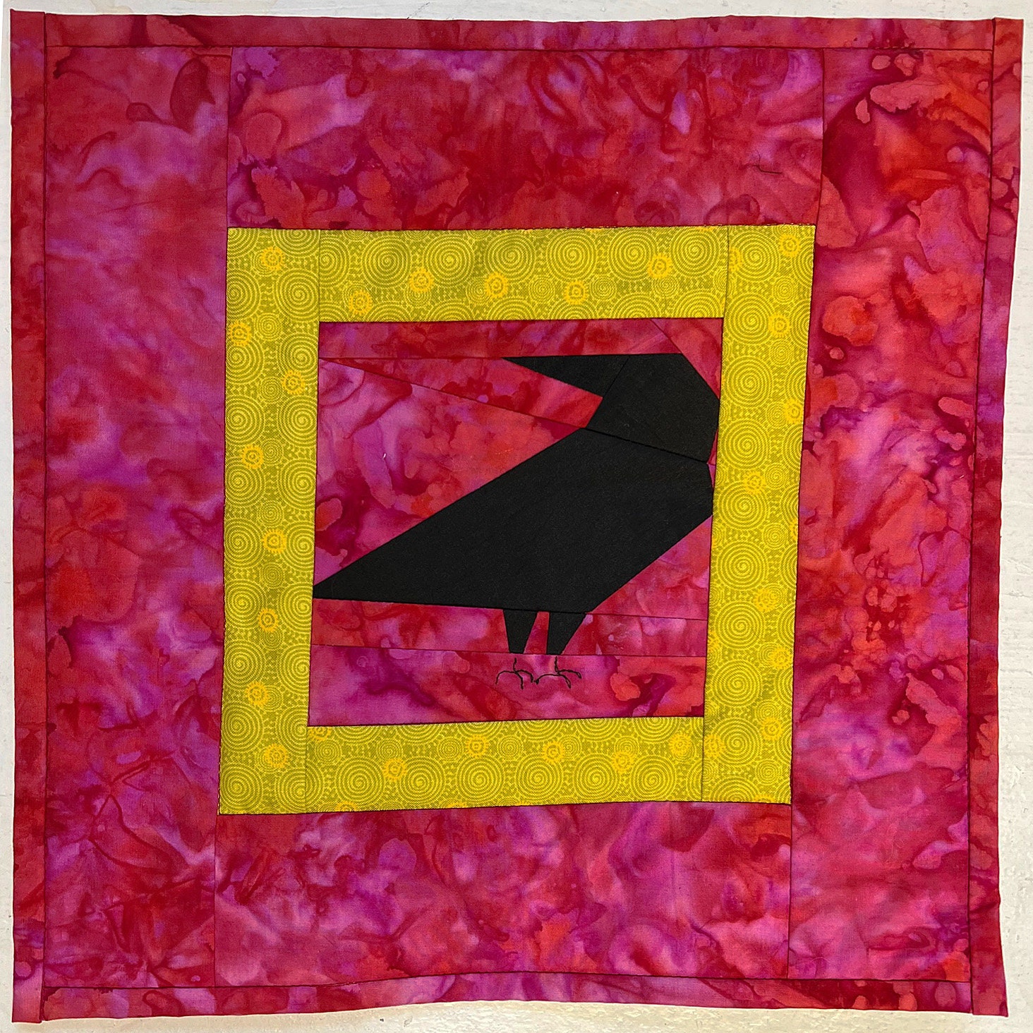 Raven Crow Black Bird Quilt as You Travel Foundation Paper Piecing ...
