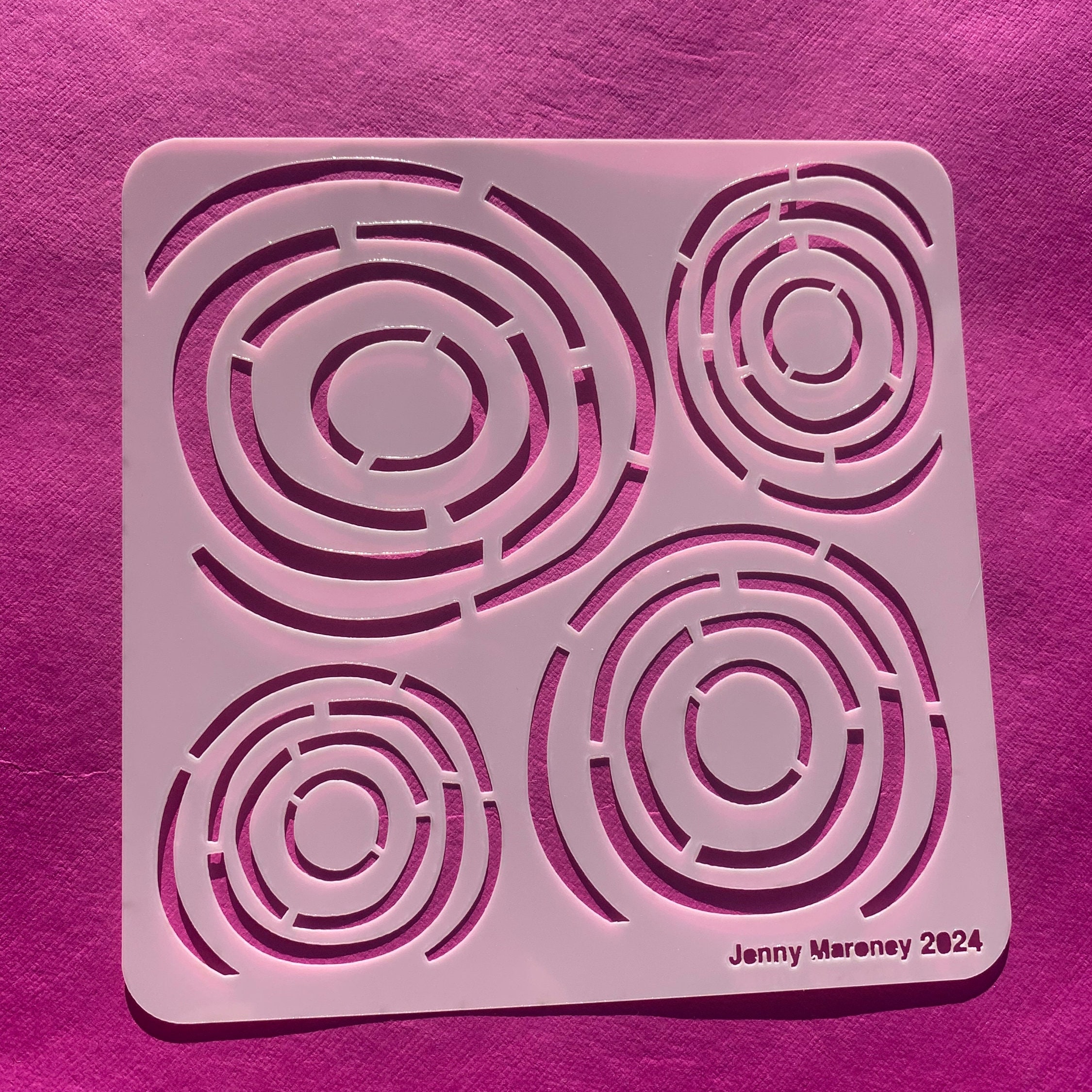 Jenny Stencil Trio With Hearts, Face, and Circles - Etsy