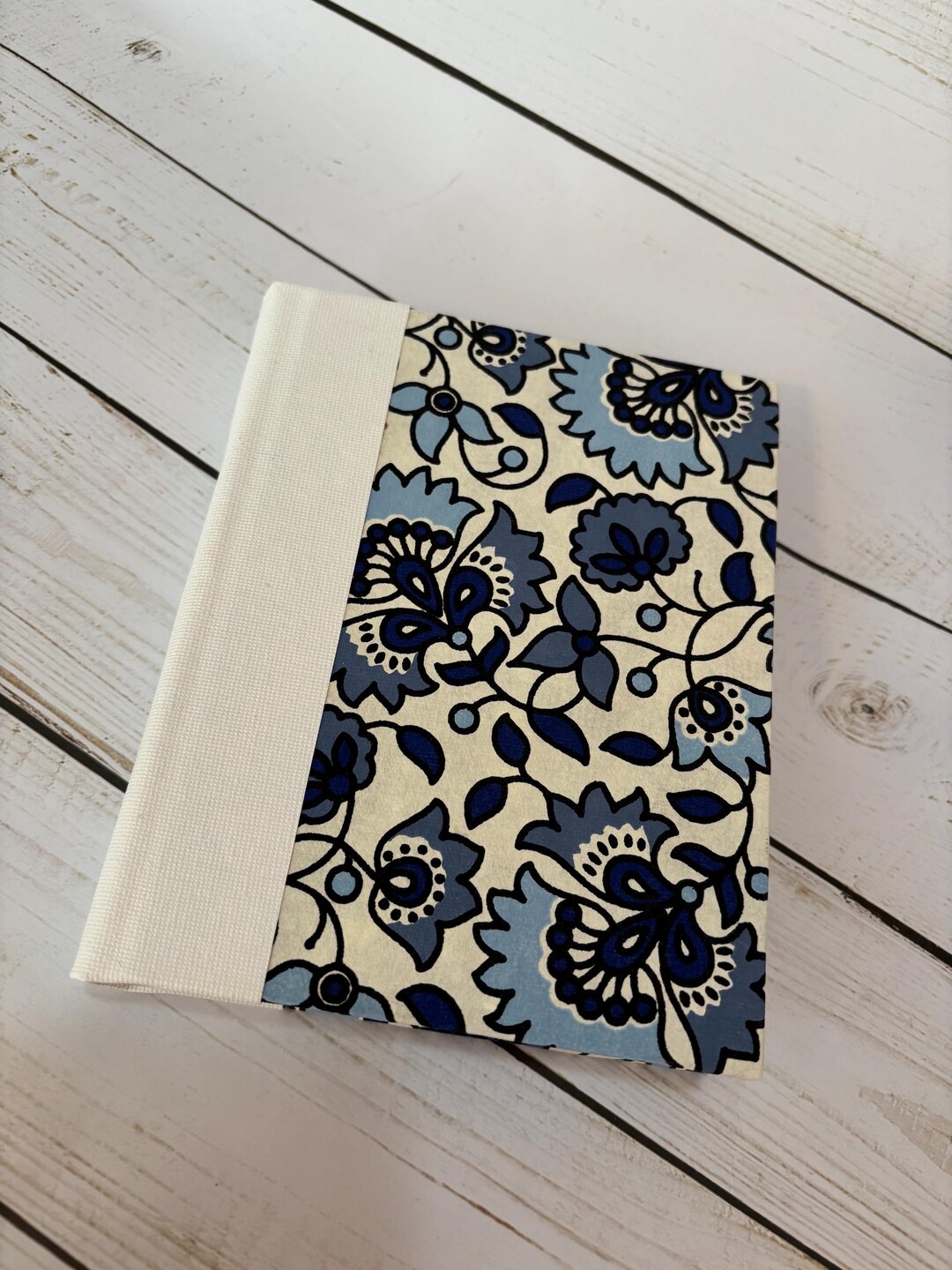 Blue Floral Handmade Hard Cover Watercolor Jenny Journal - Etsy