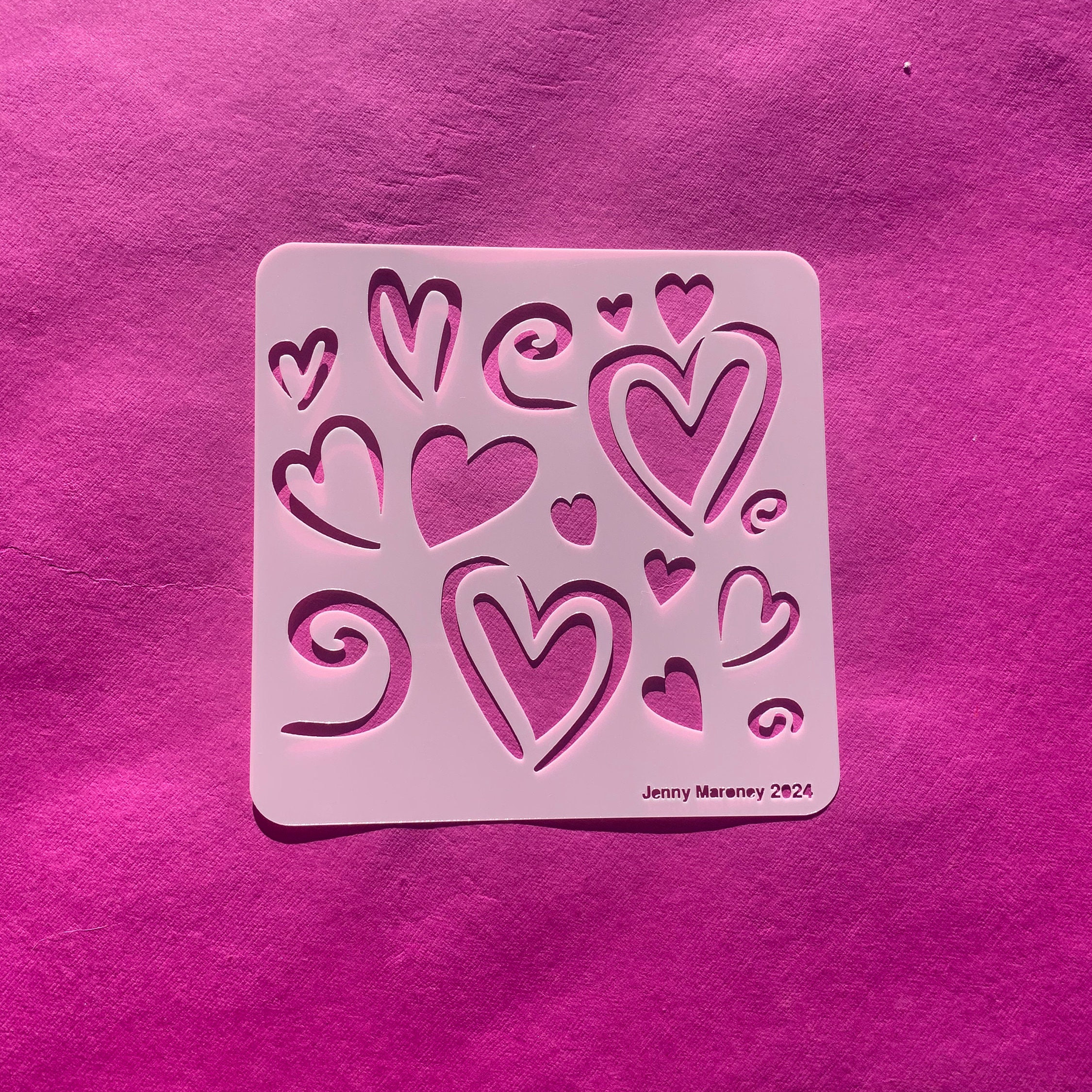 Jenny Stencil Trio With Hearts, Face, and Circles - Etsy