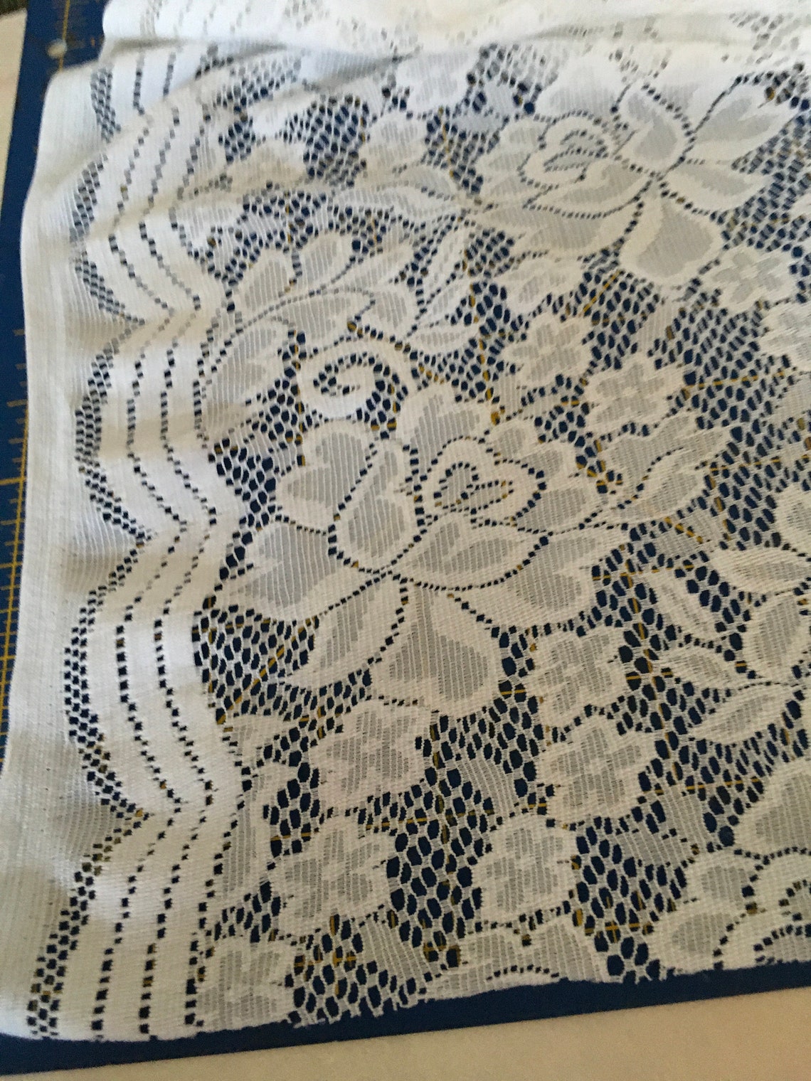 White Large Rose Pattern Stretch Lace. Sold by the Yard - Etsy