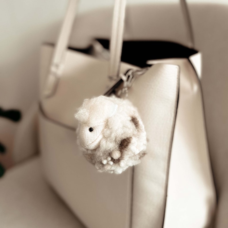 Woolly Sheep Bag Charm & Key Chain - Etsy