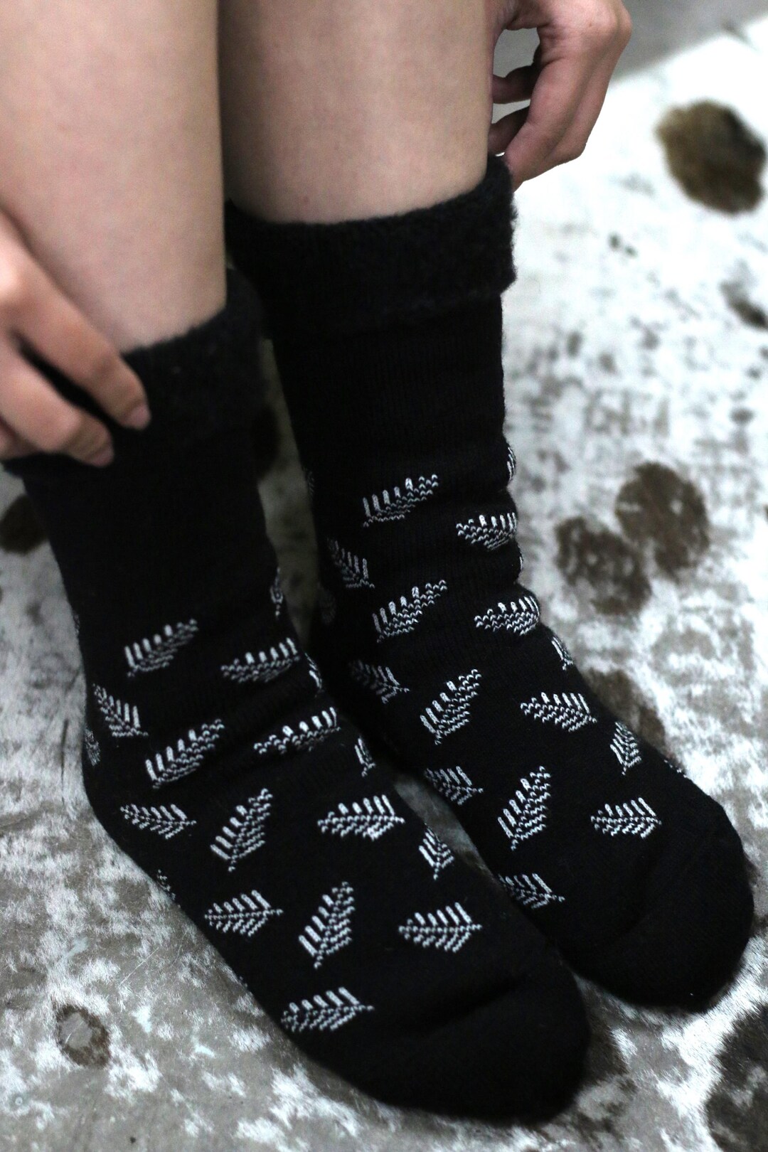 NZ Made Fern Wool Socks: Fluffy Winter Bed Socks - Etsy