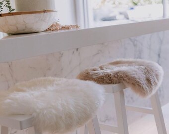 Icelandic Sheepskin Long Wool Chair Pad Sheepskin Stool Cover Chair ...