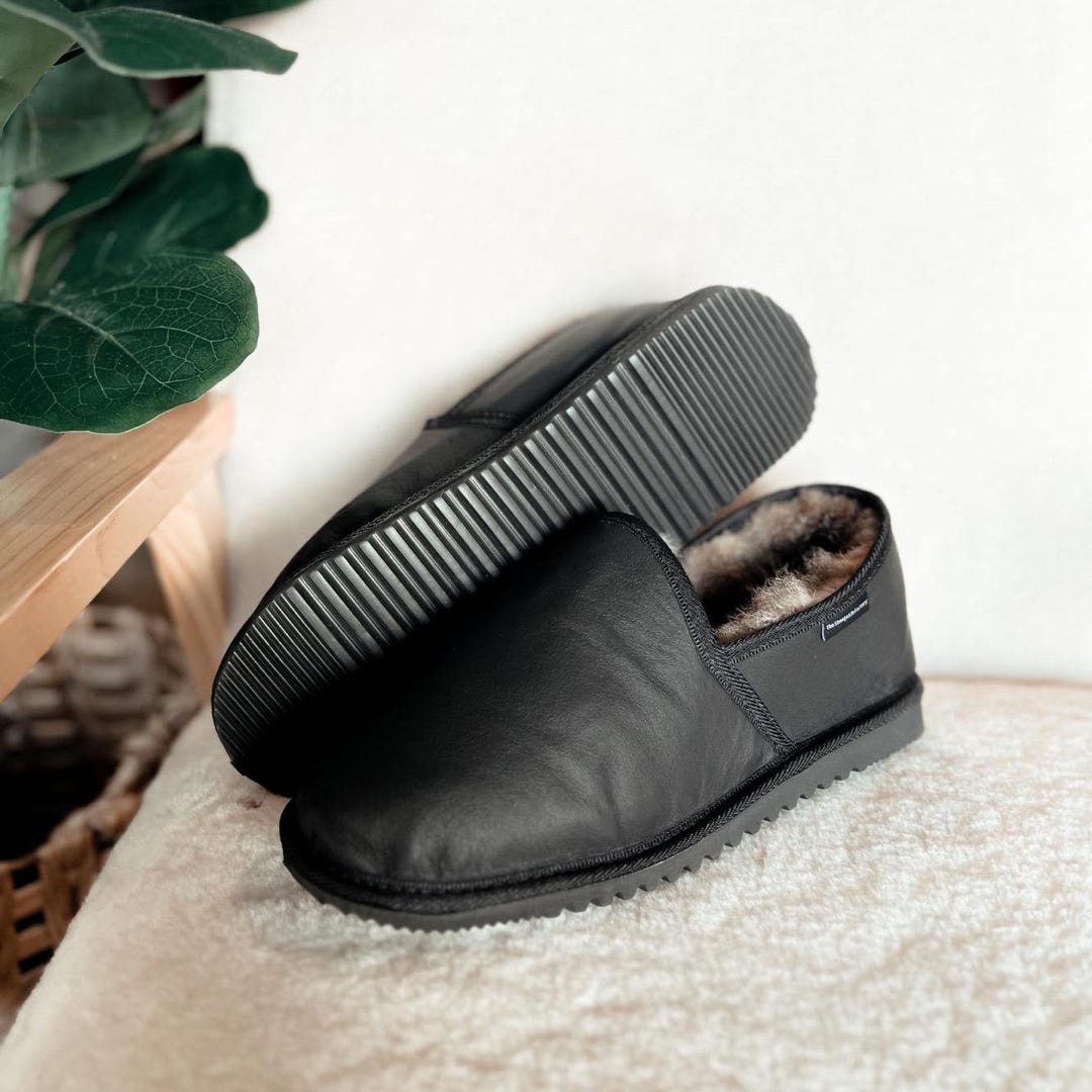 Naturally Warm Possum Fur & Nappa Leather Sheepskin Slippers - Made in ...