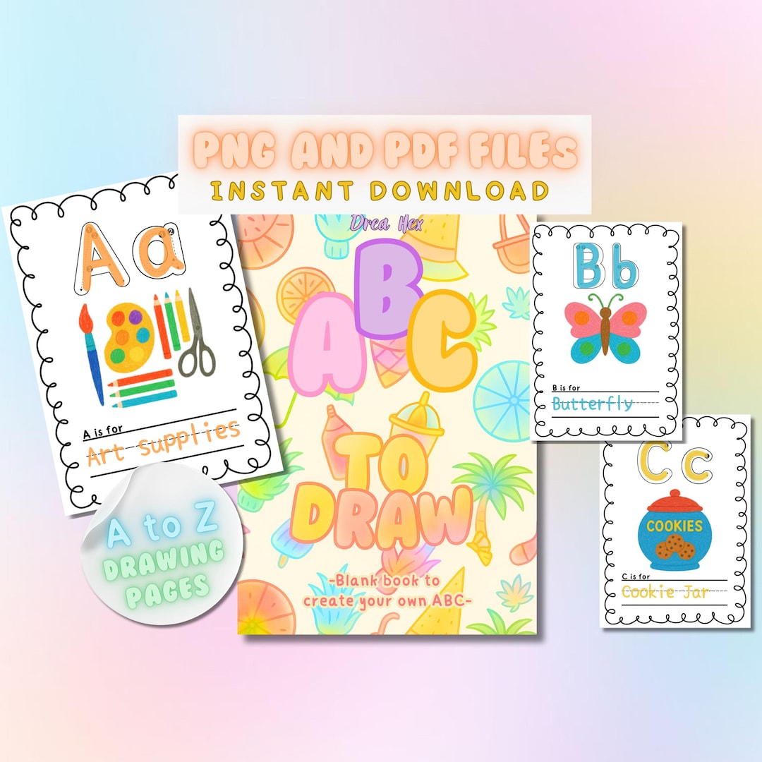 ABC to Draw – Blank Alphabet Book for Kids to Create & Learn ...